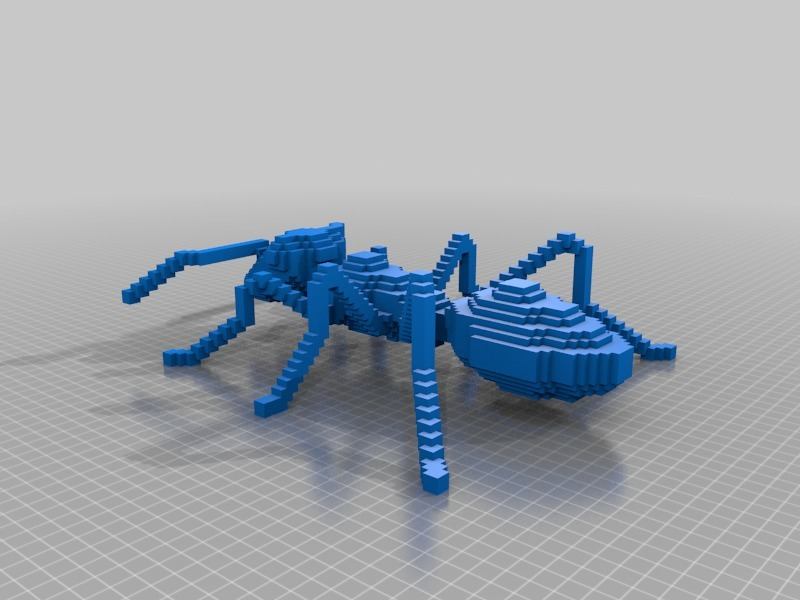 Free 3D file BlockyAnt (low poly) 🎨・3D printing design to download・Cults