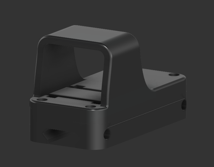 🔫 Red dot holographic-style sight for airsoft (Picatinny rail)・Free 3D ...