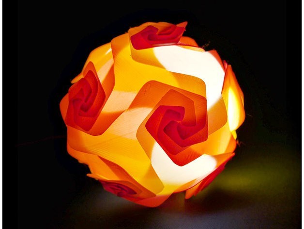 🪢 Nylon Filament Puzzle Lamp Shade・Free STL File for ・Cults