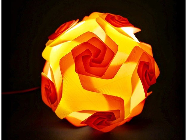 🪢 Nylon Filament Puzzle Lamp Shade・Free STL File for ・Cults