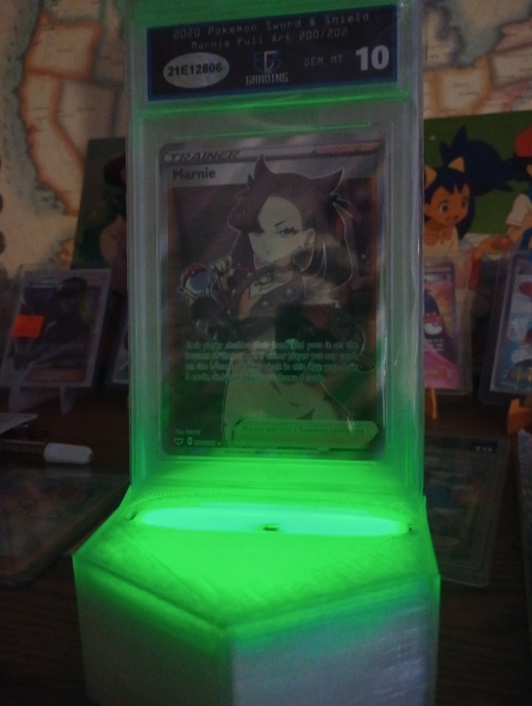 🐉 Slab Holder PSA LED hex light Pokemon Baseball Dragonball etc・Free 3D ...