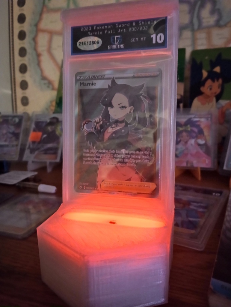 🐉 Slab Holder PSA LED hex light Pokemon Baseball Dragonball etc・Free 3D ...