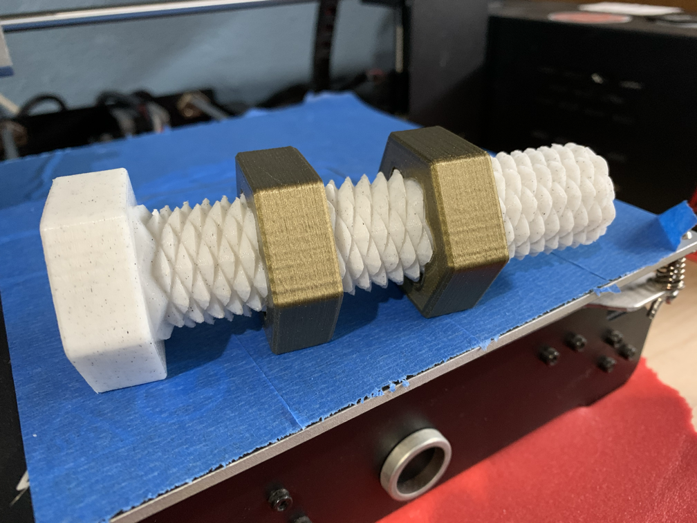 🔩 Hex-head bidirectional long bolt and nuts・3D Print・Cults