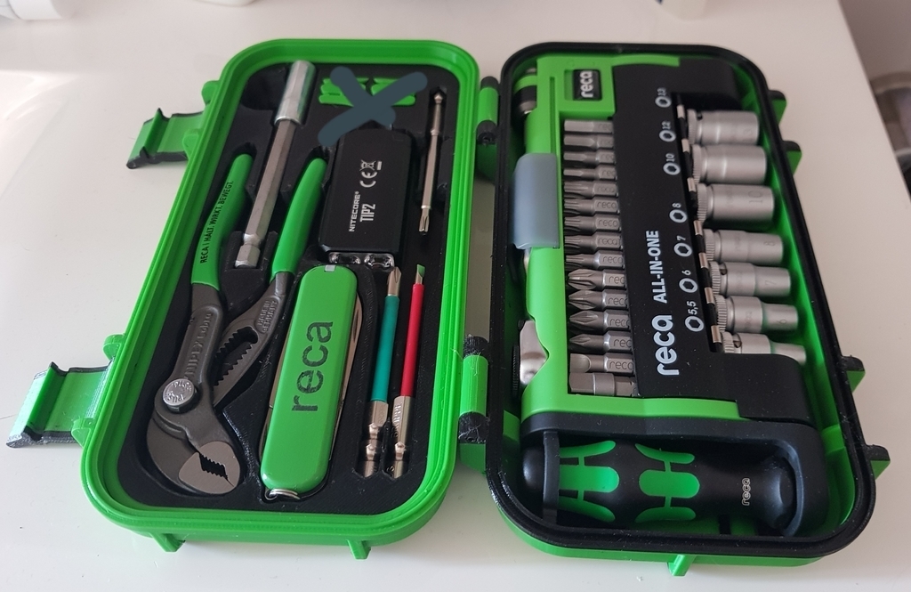 WERA EDC Tool Check Plus Box CASE Knipex Nitecore RECA without logo ...