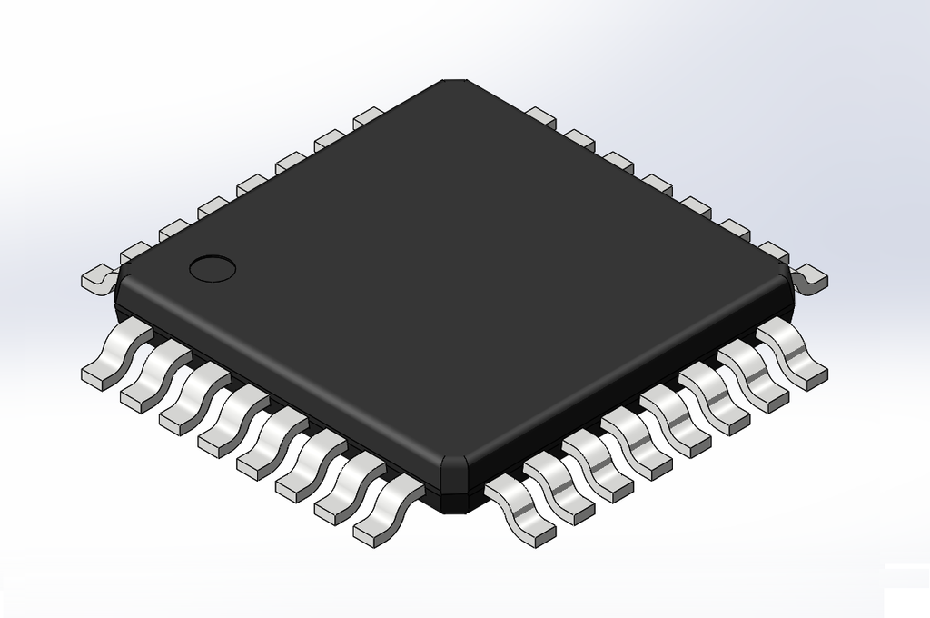🗝️ Integrated Circuit TQFP-32・Free 3D File for ・Cults