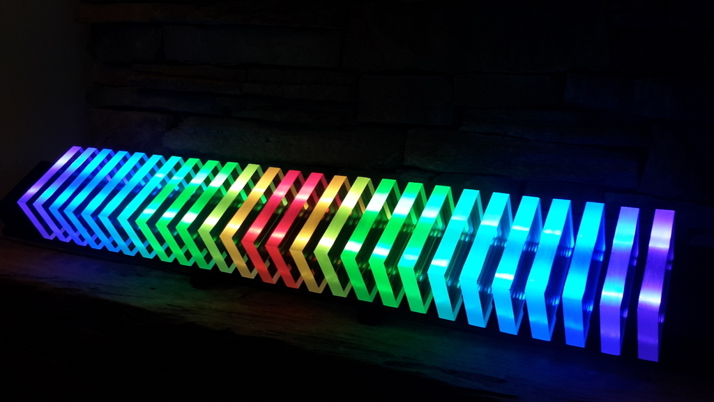 🎨 Perspex Clear Acrylic WS2812 LED Audio Interactive Light Bar・ STL ...