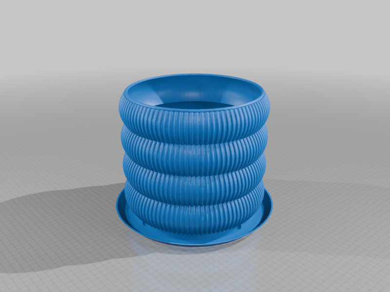 Free 3D file wavy pot with integrated tray 🪴 ・3D printer design to ...