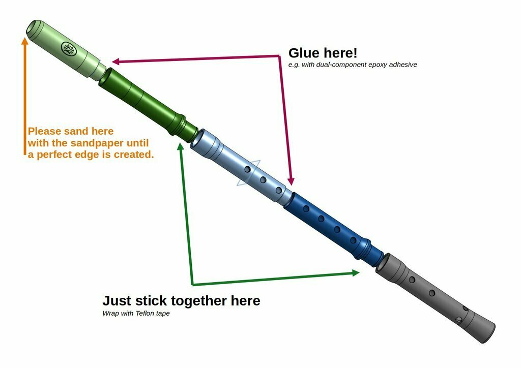 🎵 Bulgarian Kaval in D / Български Ре Кавал・Free 3D File for ・Cults