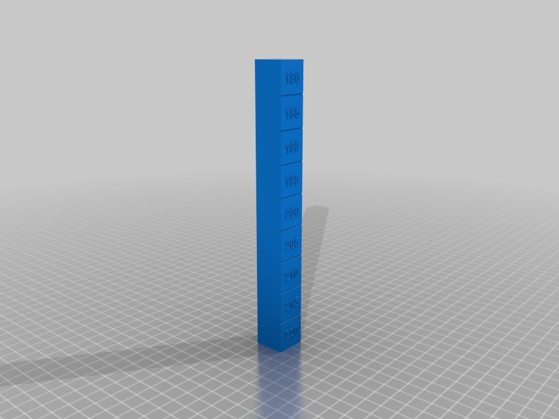 Бесплатный 3D файл Температурная башня PLA (220° - 180°) 🧞‍♂️ ・Шаблон ...
