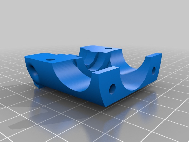 Free 3D file Anycubic Kossel E3D V6 cage with brass inserts and radial ...