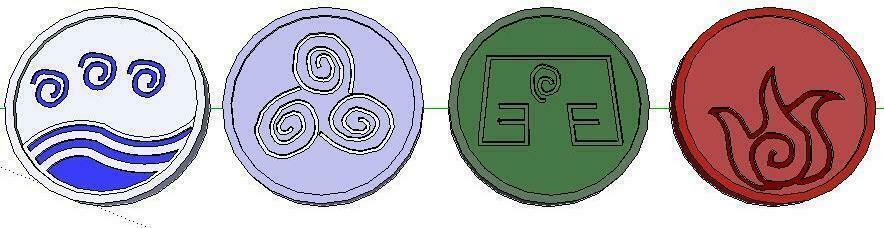 Free 3D file Avatar Element Coins 🪙 ・3D printing model to download・Cults