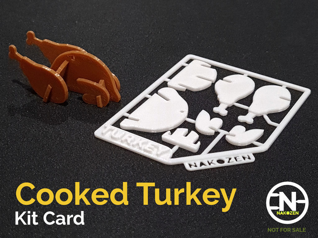 🦃 Cooked Turkey Kit Card・Free 3D File for ・Cults