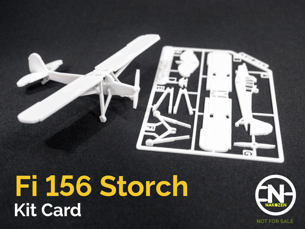 ️ Fi 156 Storch Kit Card・Free 3D File for ・Cults