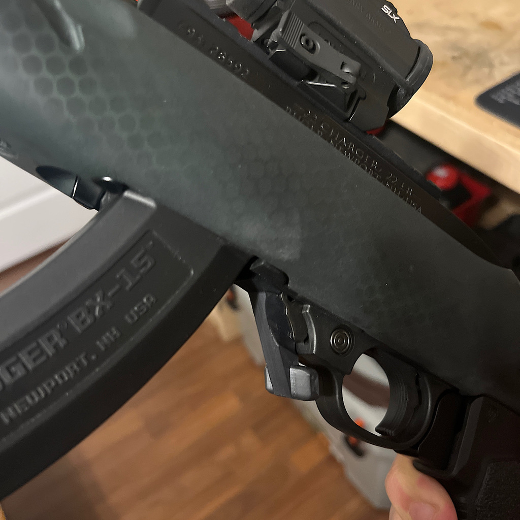 ⚽ Ruger !0/22 Extended Paddle Mag Release・Free 3D File for ・Cults