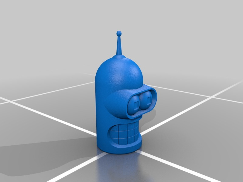 🤖 Bender head・Free 3D File for ・Cults