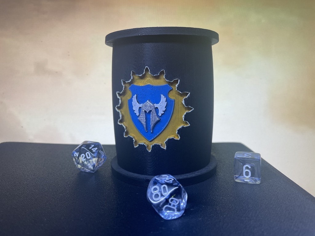 🎲 DnD Paladin Dice Cup・Free 3D File for ・Cults