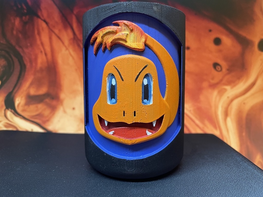 🐉 Pokemon Charmander Cup・Free 3D File for ・Cults