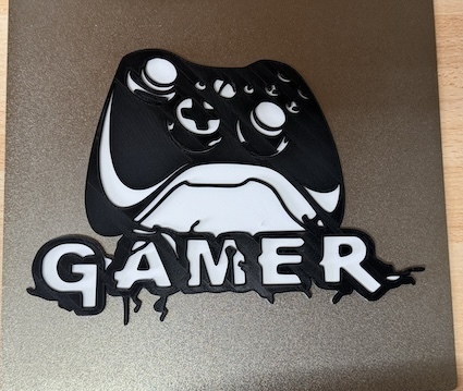 🎨 Wall art - Gamer logo・Free 3D File for ・Cults