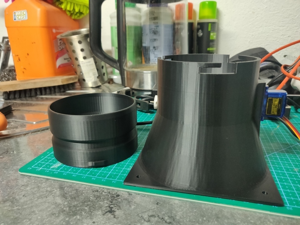 🧑‍🔧 120mm Fan Ducting with a Rotating Flap (SG90)・Free 3D File for ・Cults