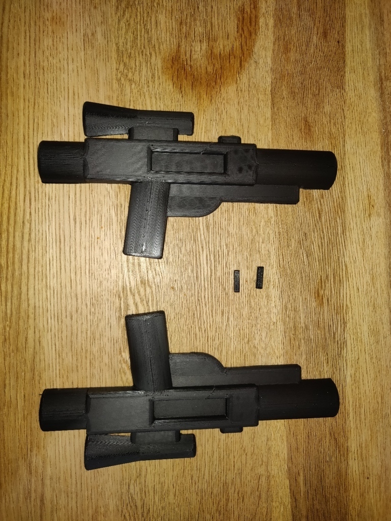 ⬆️ Scaled Up Lego Blaster Rifle with Alignment Pins・Free 3D File for ・Cults