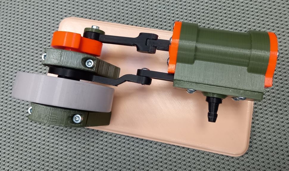 💭 Sliding Valve Air Engine・3D Print・Cults