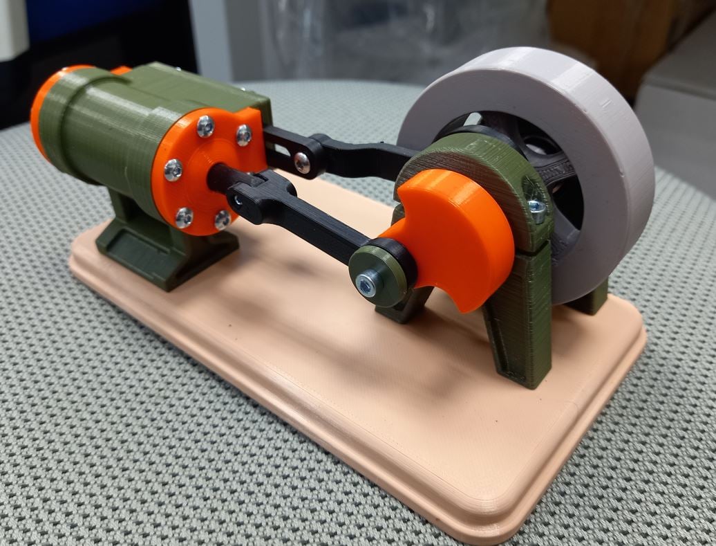 💭 Sliding Valve Air Engine・3D Print・Cults