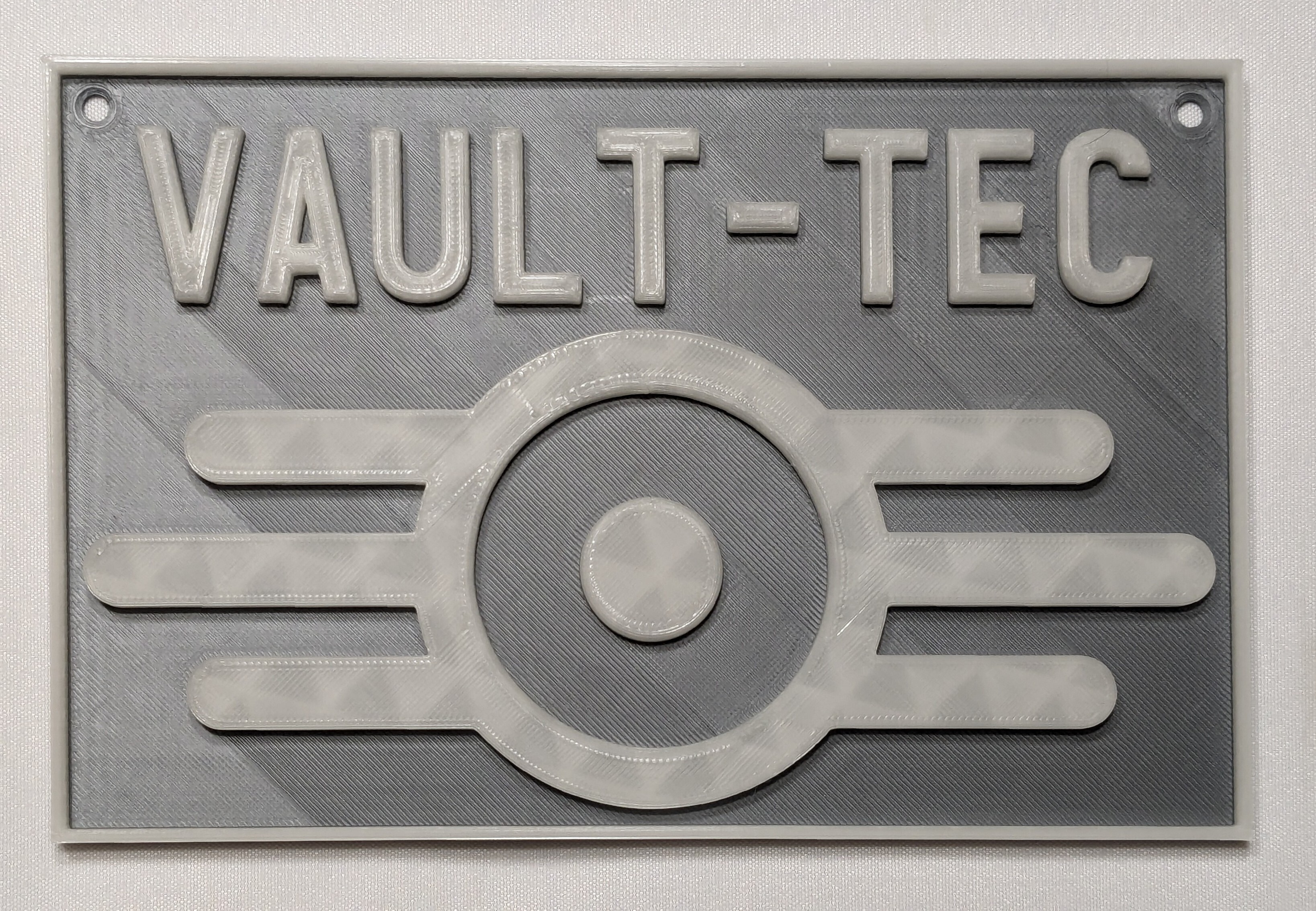 3D printed Fallout Vault-Tec Sign・Cults