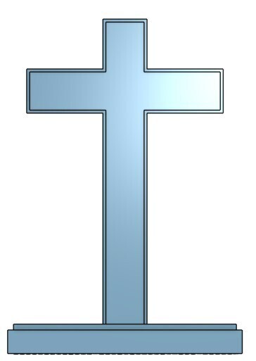 Cross with Psalms 23:4・Free 3D File for ・Cults