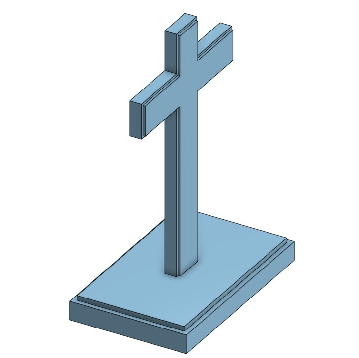 Cross with Psalms 23:4・Free 3D File for ・Cults