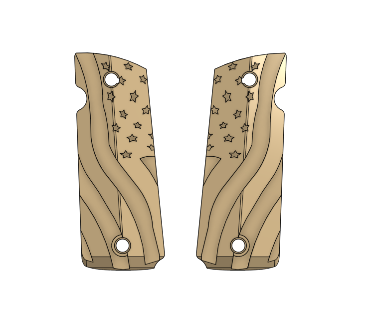 🔫 American 1911 grips・Free 3D File for ・Cults