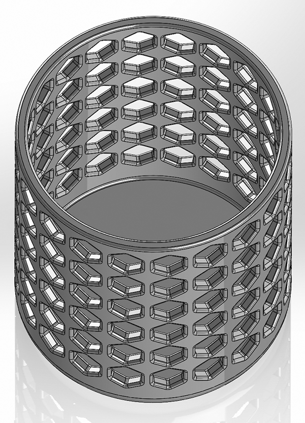 Free 3D file Round pen cup with hexagonal slots 🖊️ ・3D printer model to ...