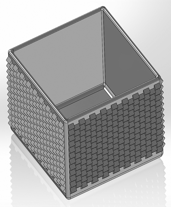 Free 3D file Square pen cup with triangular prisms 🟪 ・3D printer model ...