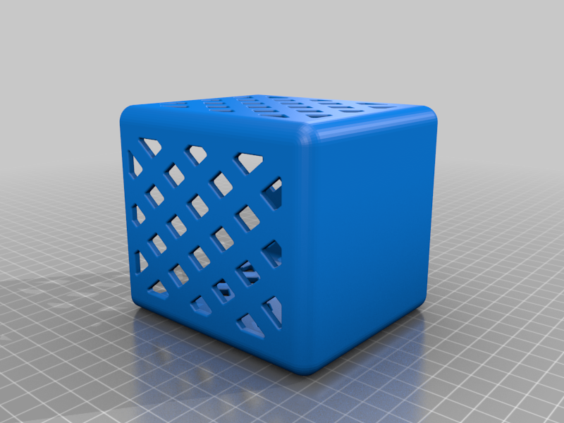 Free 3D file Square pen cup with X grid 🟪 ・3D printable object to ...