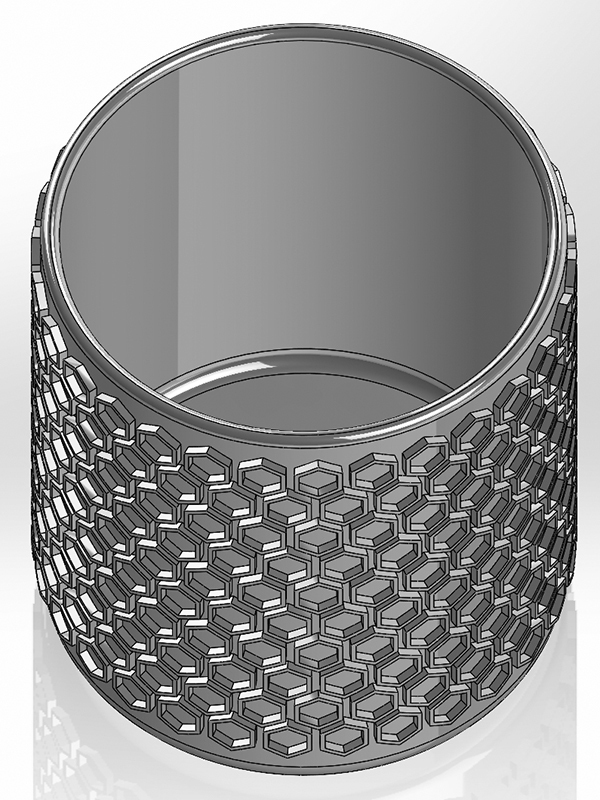 Free 3D file Round pen cup with flattened hexagons 🖊️ ・3D print object ...