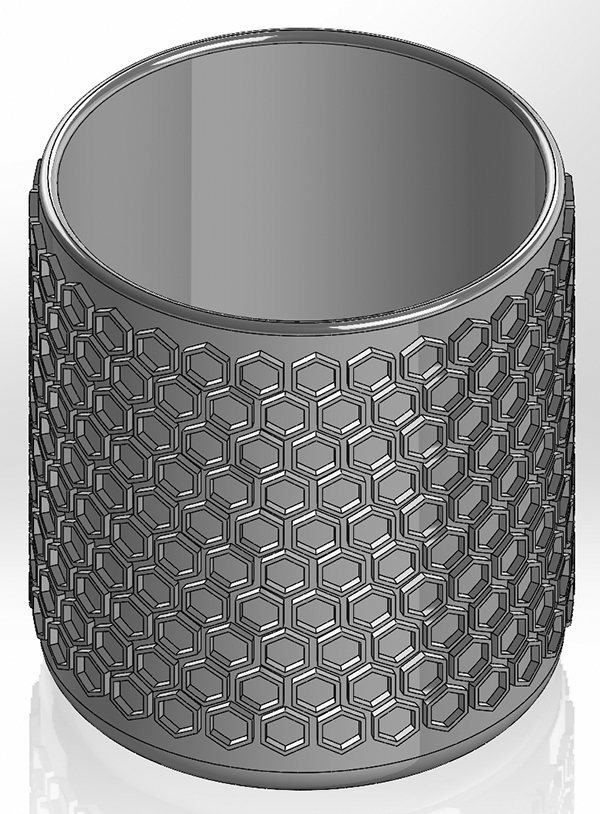 Free 3D file Round pen cup with flattened hexagons 🖊️ ・3D print object ...