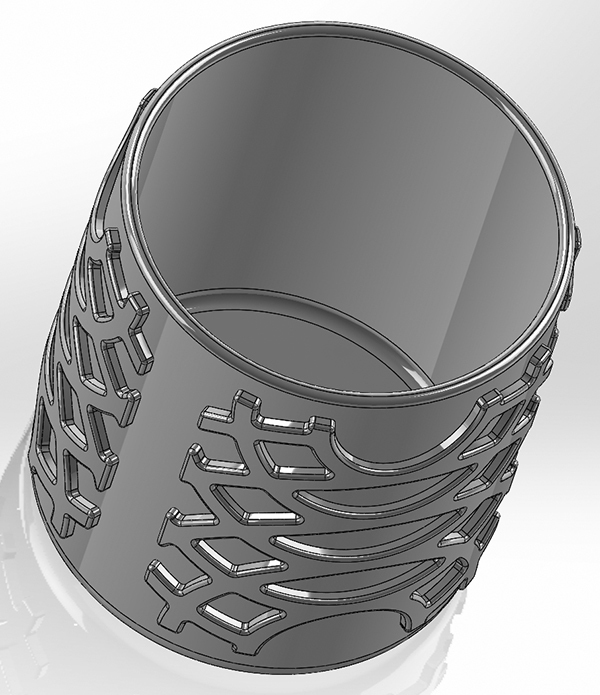 Free 3D file A round pen cup with an unusual pattern 🖊️ ・3D printable ...