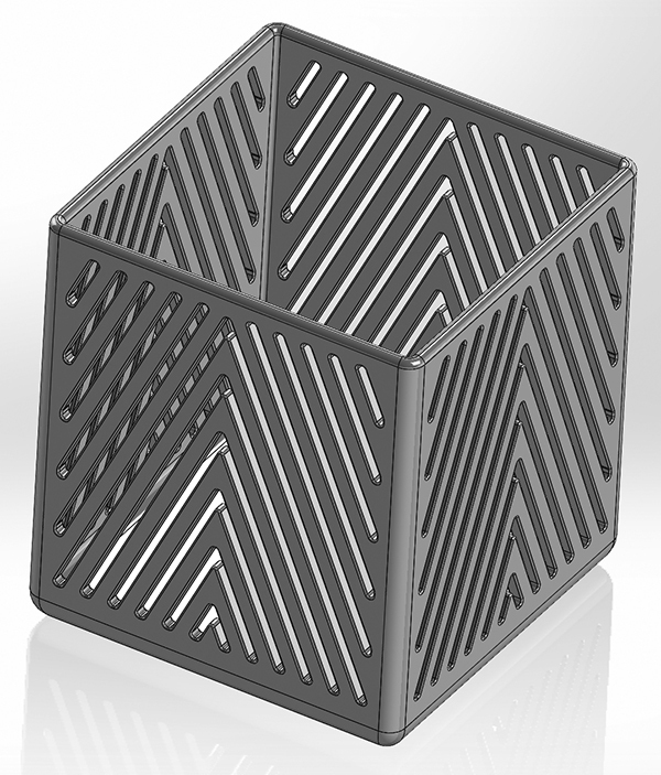 Free 3D file A square pencil case with oblique rectangular slits 🟪 ・3D ...