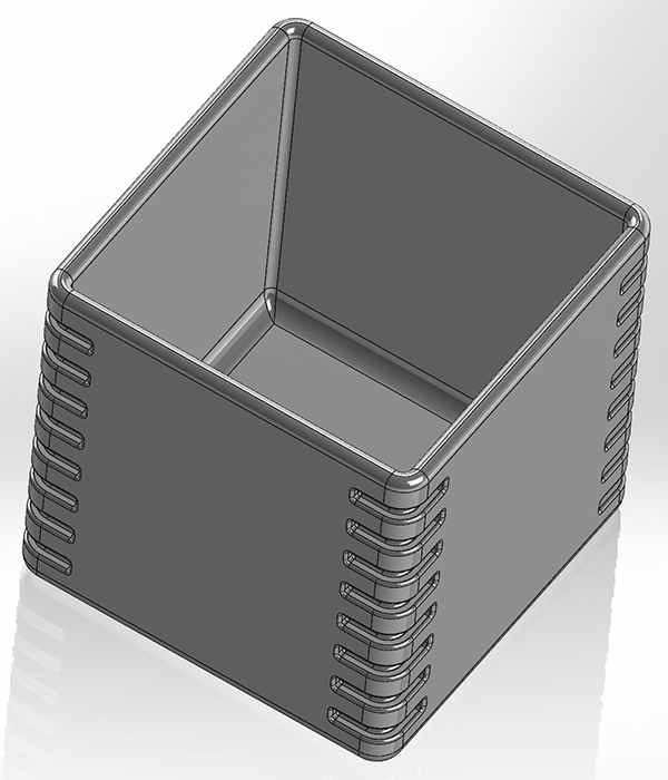 Free 3D file Square pen cup with horizontal slits on the side edges 🟪 ...