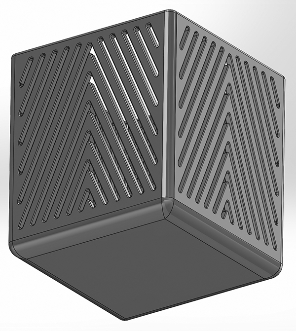 Free 3D file A square pencil case with oblique rectangular slits 🟪 ・3D ...