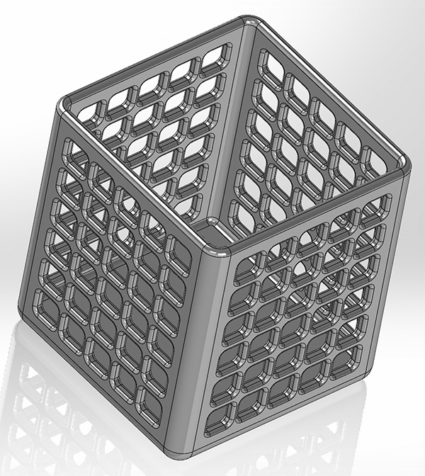 Free 3D file Square pen cup with rectangular holes 🟪 ・Model to download ...