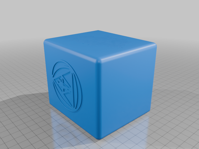 Free 3D file Square pen cup with embossed US logo and hole map of ...