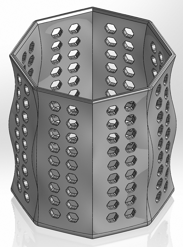 Free 3D file Twisted pencil box made of octagons and circles with ...