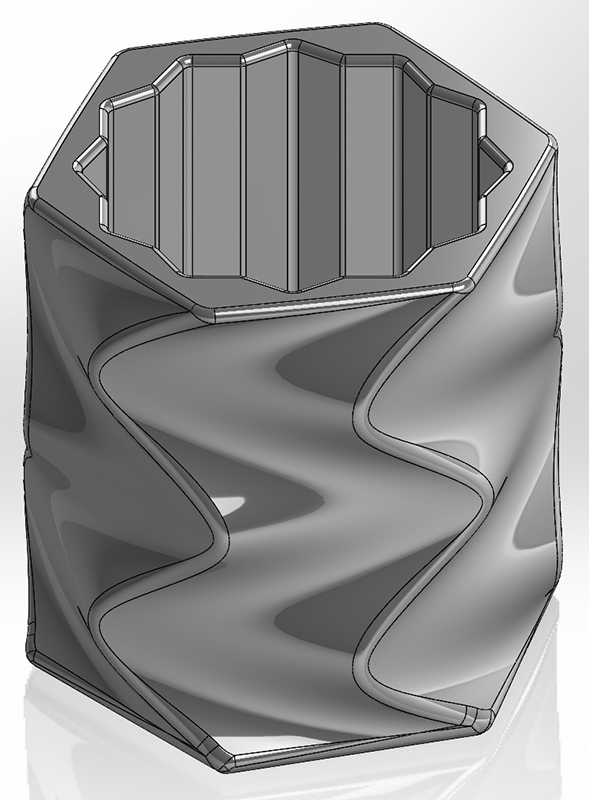 Descargar archivo 3D gratis Twisted pencil box made of hexagons rotated ...