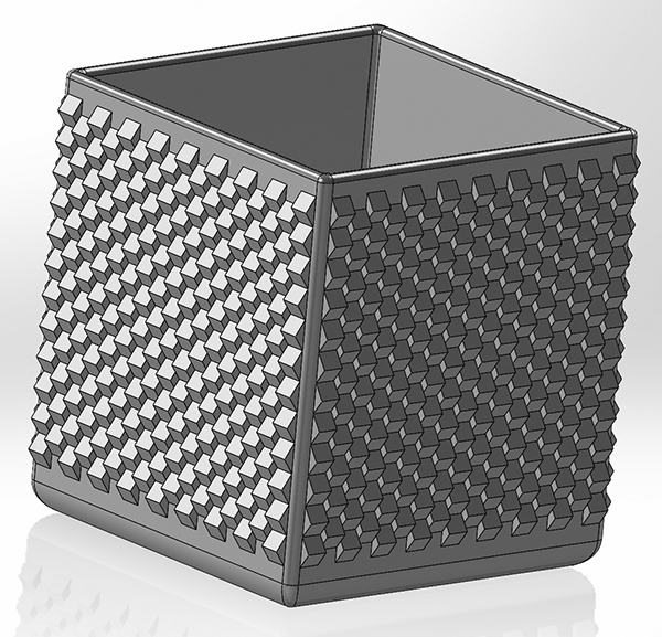 Free 3D file Square pen cup with triangular prisms 🟪 ・3D printer model ...