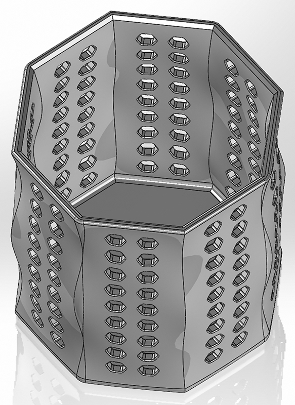 Free 3D file Twisted pencil box made of octagons and circles with ...