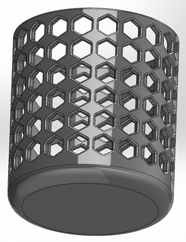 Free 3D file Round pen cup with hexagonal slots 🖊️ ・3D printer model to ...