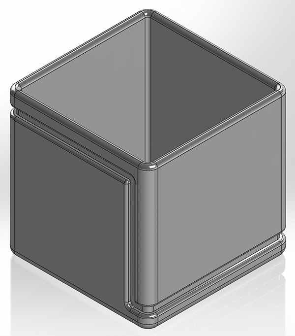 Free 3D file Square pencil cup with slits around the edges of the cup 🟪 ...