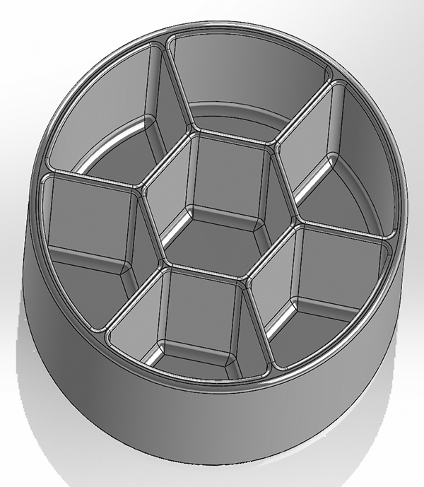 Free 3D file Round pen cup with internal hexagon and accompanying ...