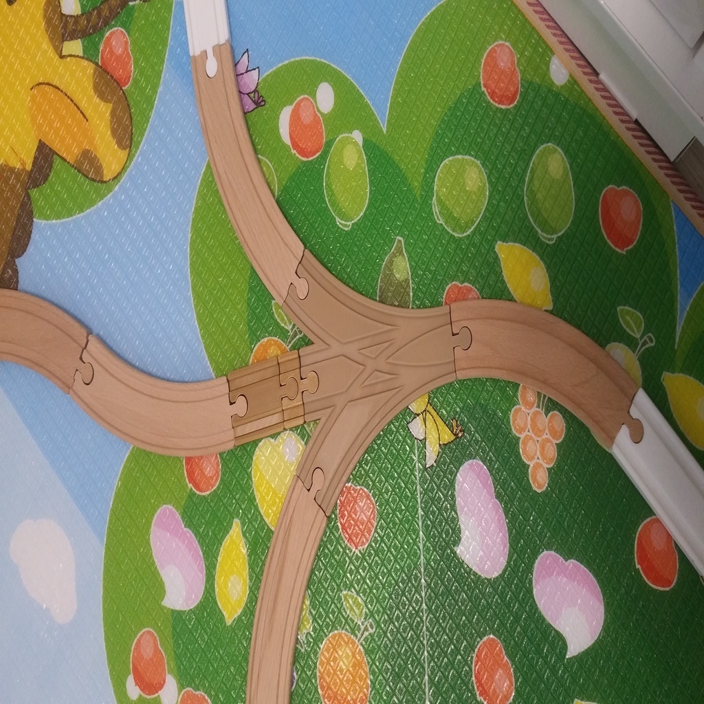 🪵 Коллекция деревянных перекрестков для поездов, совместимая с набором ...