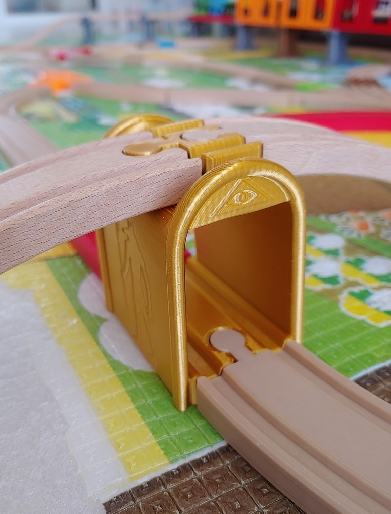 🪵 Wooden train Column-tunnel "The keeper" compatible to IKEA set・Free ...